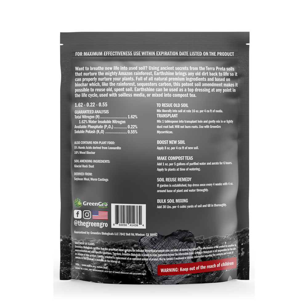Earthshine Biochar